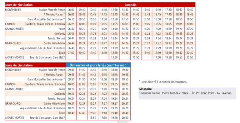 Ligne de Bus 606 par Hérault Transport (Aigues-Mortes – Gare SNCF ...