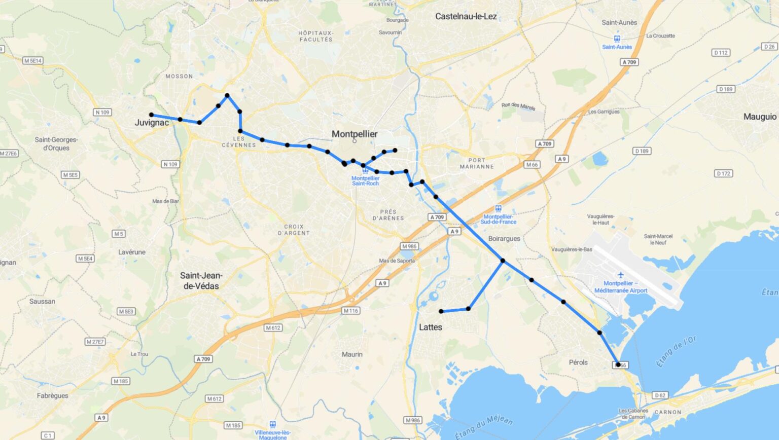 Tram 3 Montpellier Pérols Étang d’Or – Juvignac – Accueil – Ligne De Bus