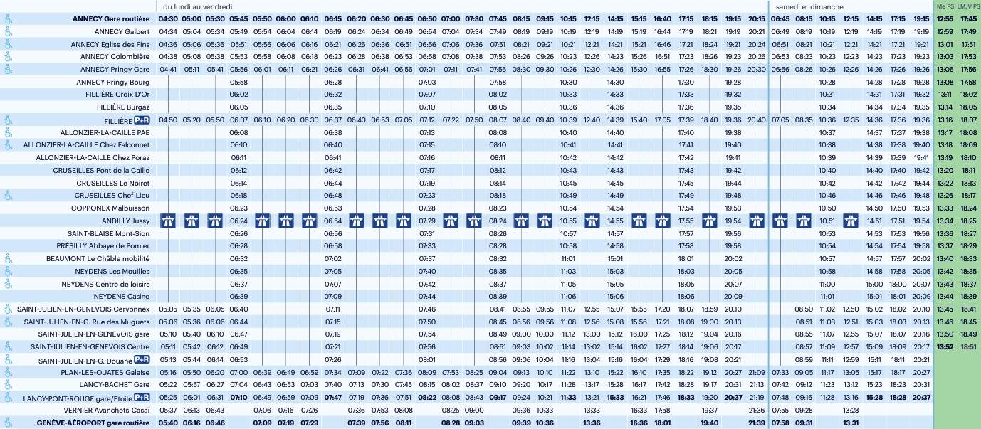 Horaires ARA Cars Région 272 – Annecy / Cruseilles / Genève – Accueil ...